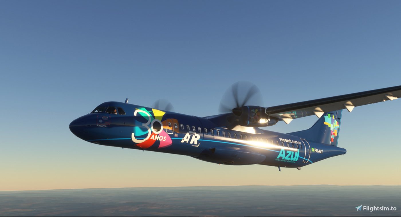 Azul (ATR's 30th Anniversary) | PR-AZY | Asobo ATR 72-600 | 8K for ...
