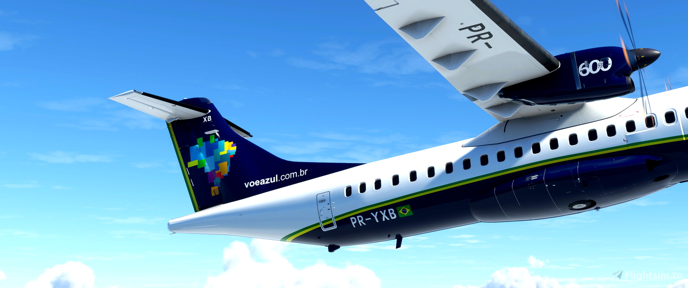 Azul (New Livery + Custom Cabin Interior) | PR-YXB | Asobo ATR 72-600 ...