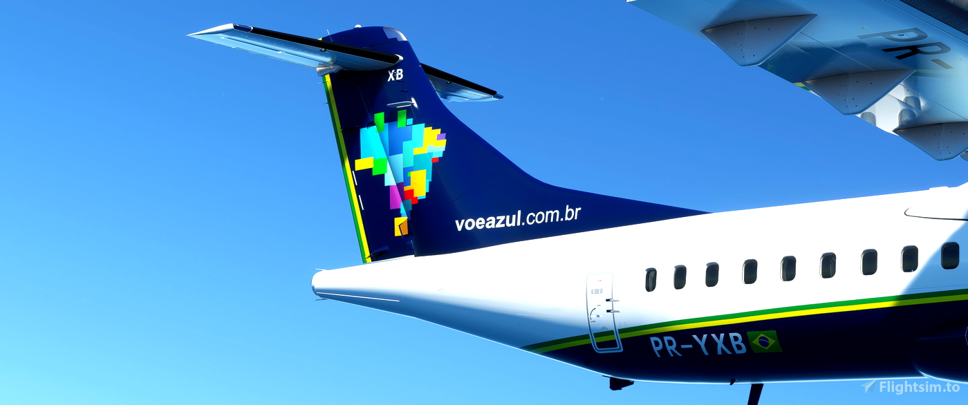 Azul (New Livery + Custom Cabin Interior) | PR-YXB | Asobo ATR 72-600 ...