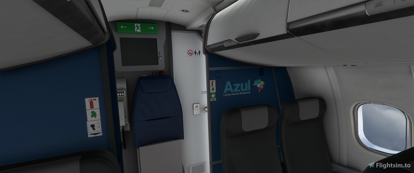 Azul (New Livery + Custom Cabin Interior) | PR-AKN | Asobo ATR 72-600 ...
