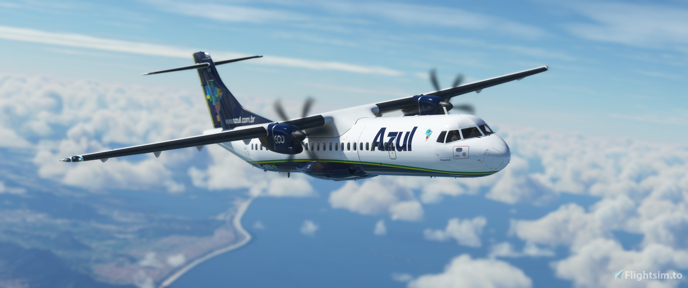 Azul (New Livery + Custom Cabin Interior) | PR-AKN | Asobo ATR 72-600 ...