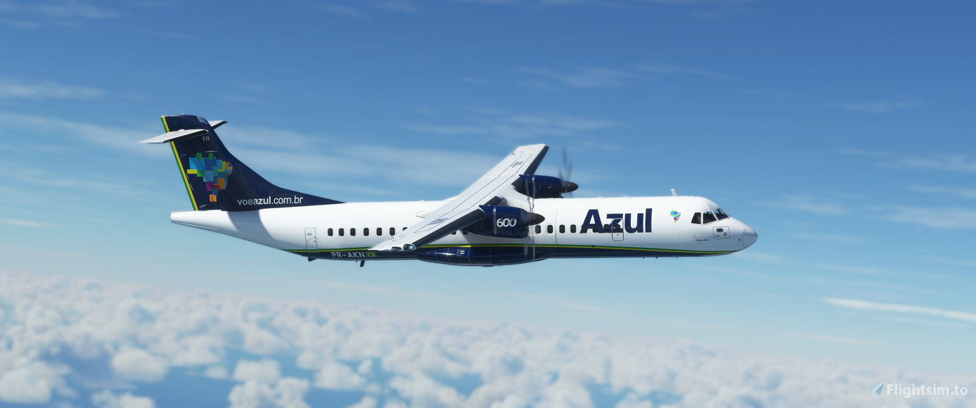 Azul (New Livery + Custom Cabin Interior) | PR-AKN | Asobo ATR 72-600 ...