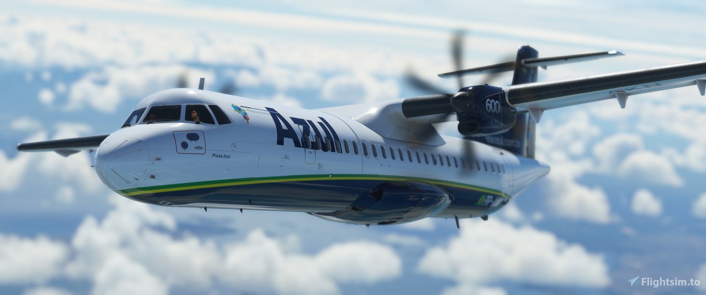 Azul (New Livery + Custom Cabin Interior) | PR-AKN | Asobo ATR 72-600 ...