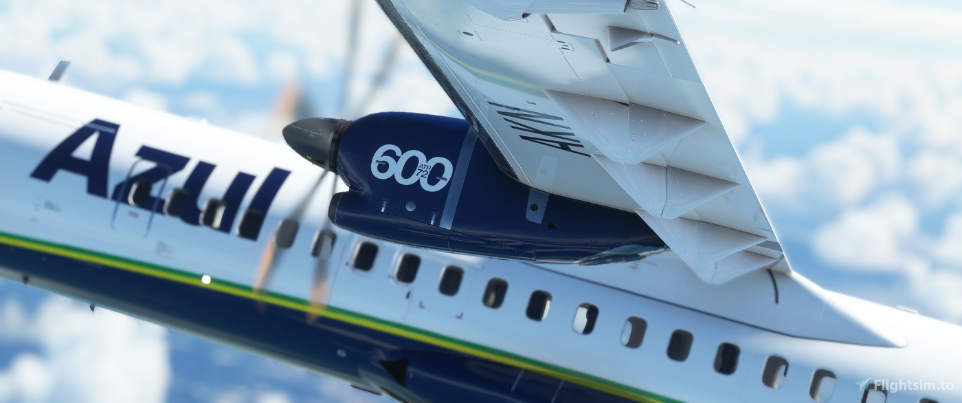 Azul (New Livery + Custom Cabin Interior) | PR-AKN | Asobo ATR 72-600 ...