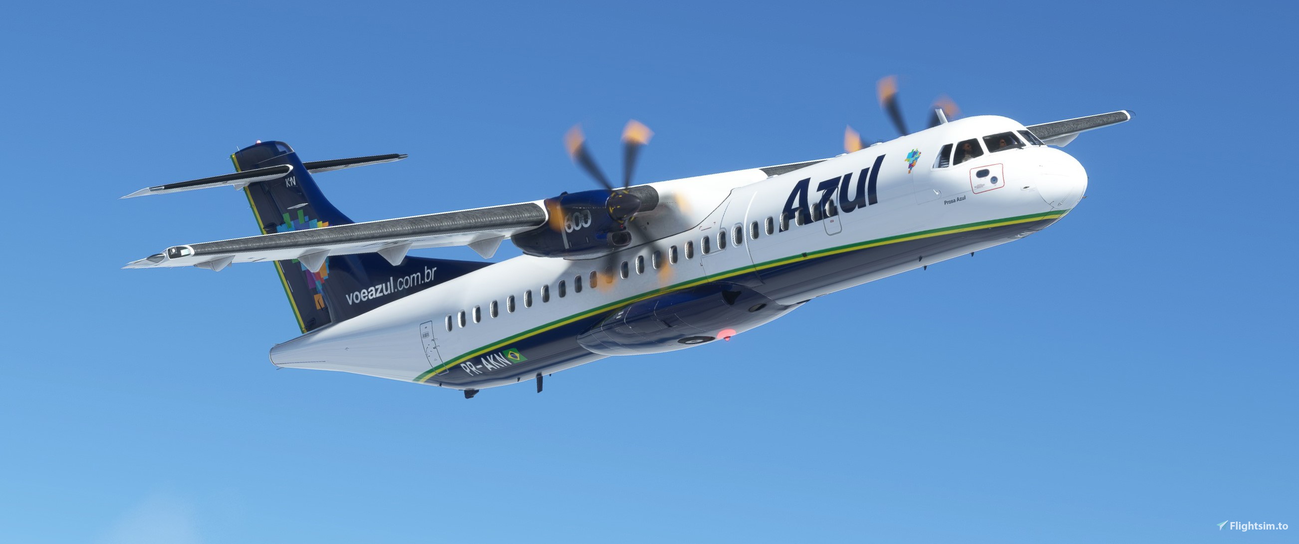 Azul (New Livery + Custom Cabin Interior) | PR-AKN | Asobo ATR 72-600 ...