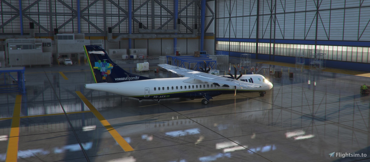 Azul (New Livery + Custom Cabin Interior) | PR-AKN | Asobo ATR 72-600 ...