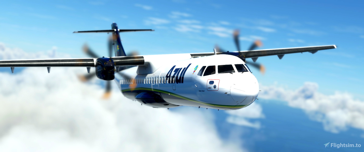 Azul (New Livery + Custom Cabin Interior) | PR-YXB | Asobo ATR 72-600 ...