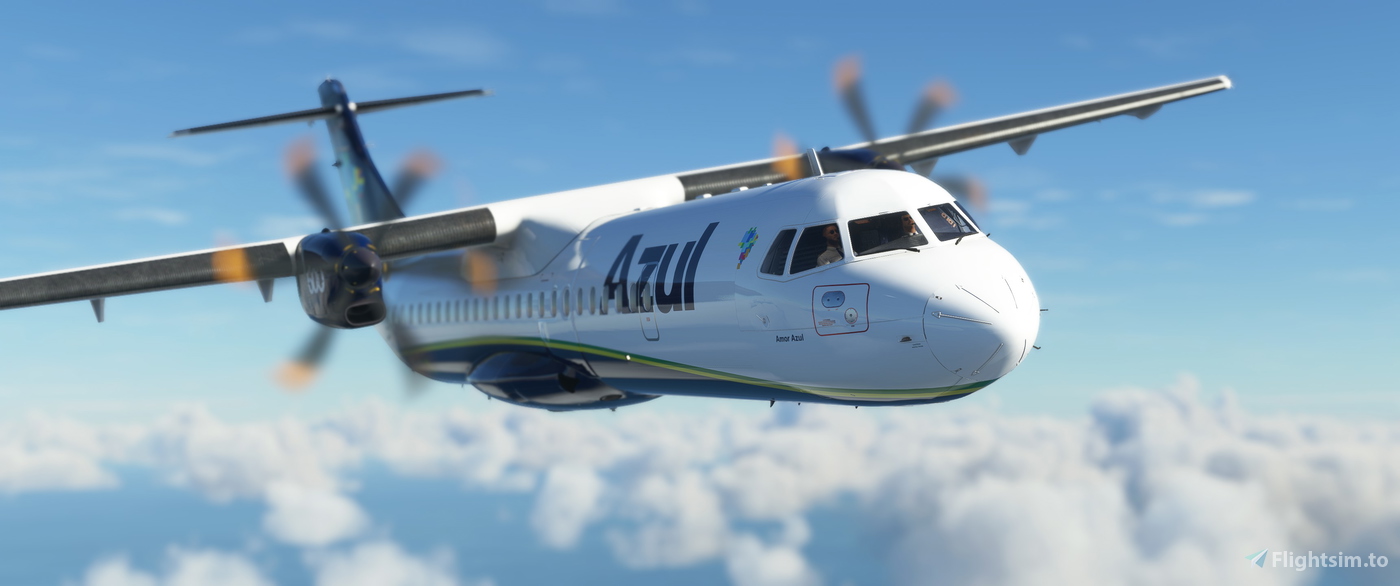 Azul (New Livery + Custom Cabin Interior) | PR-YXB | Asobo ATR 72-600 ...