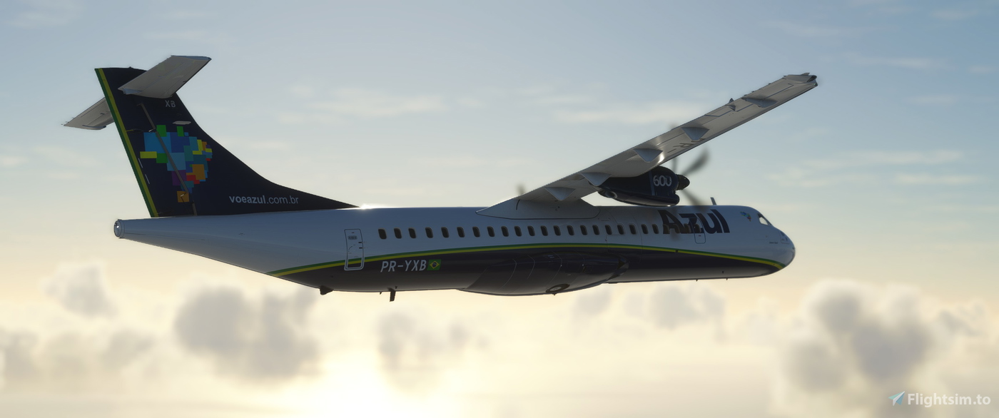 Azul (New Livery + Custom Cabin Interior) | PR-YXB | Asobo ATR 72-600 ...
