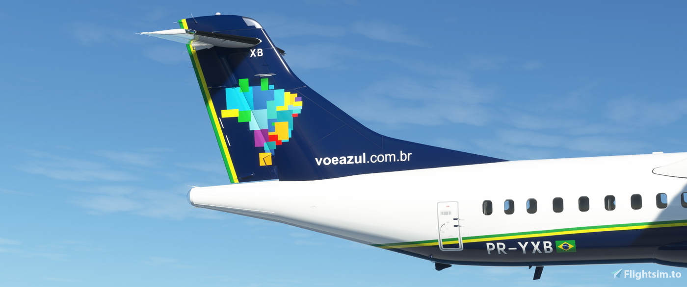 Azul (New Livery + Custom Cabin Interior) | PR-YXB | Asobo ATR 72-600 ...