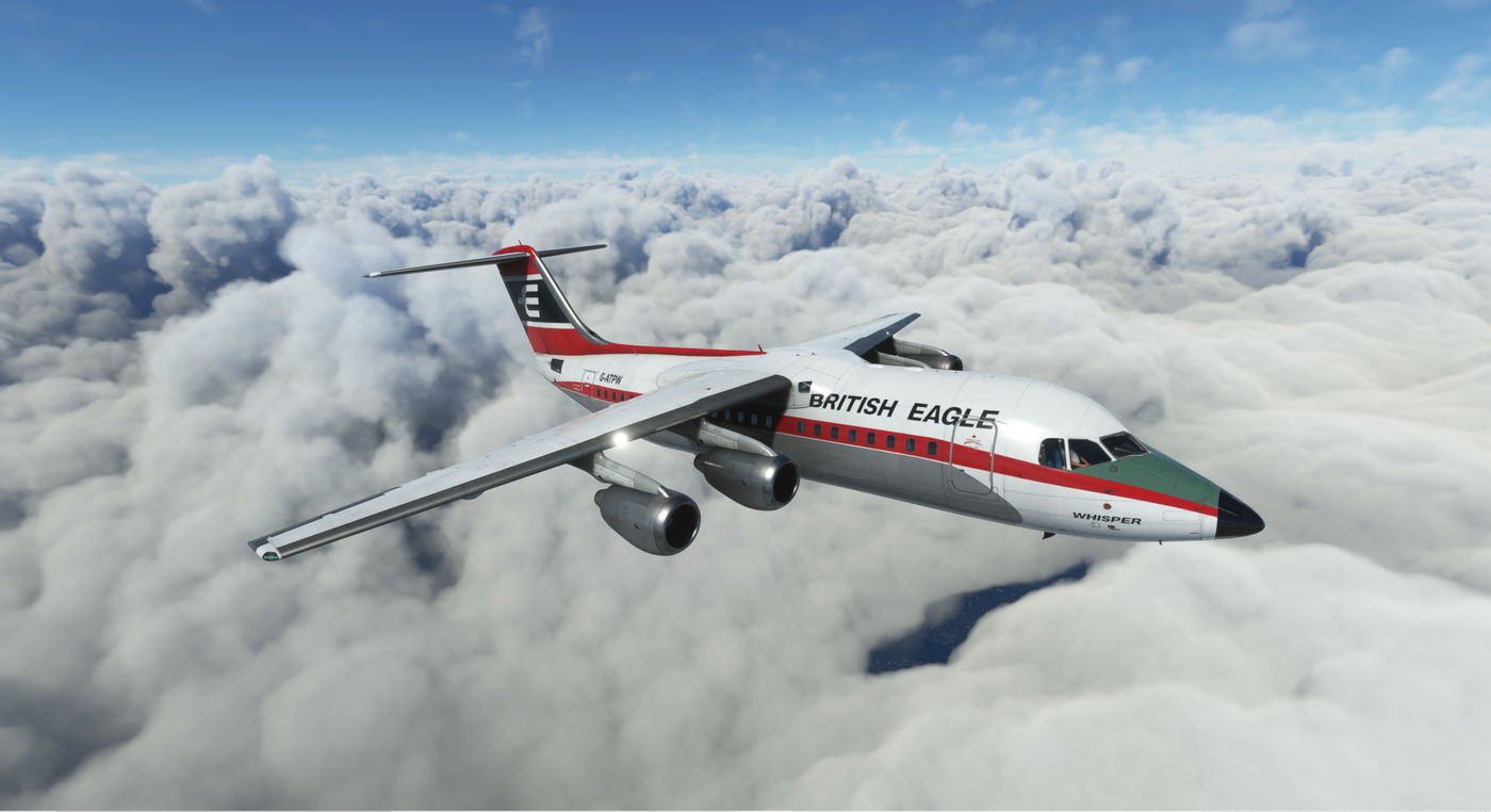 BAe 146-200 British Eagle G-ATPW for Microsoft Flight Simulator | MSFS