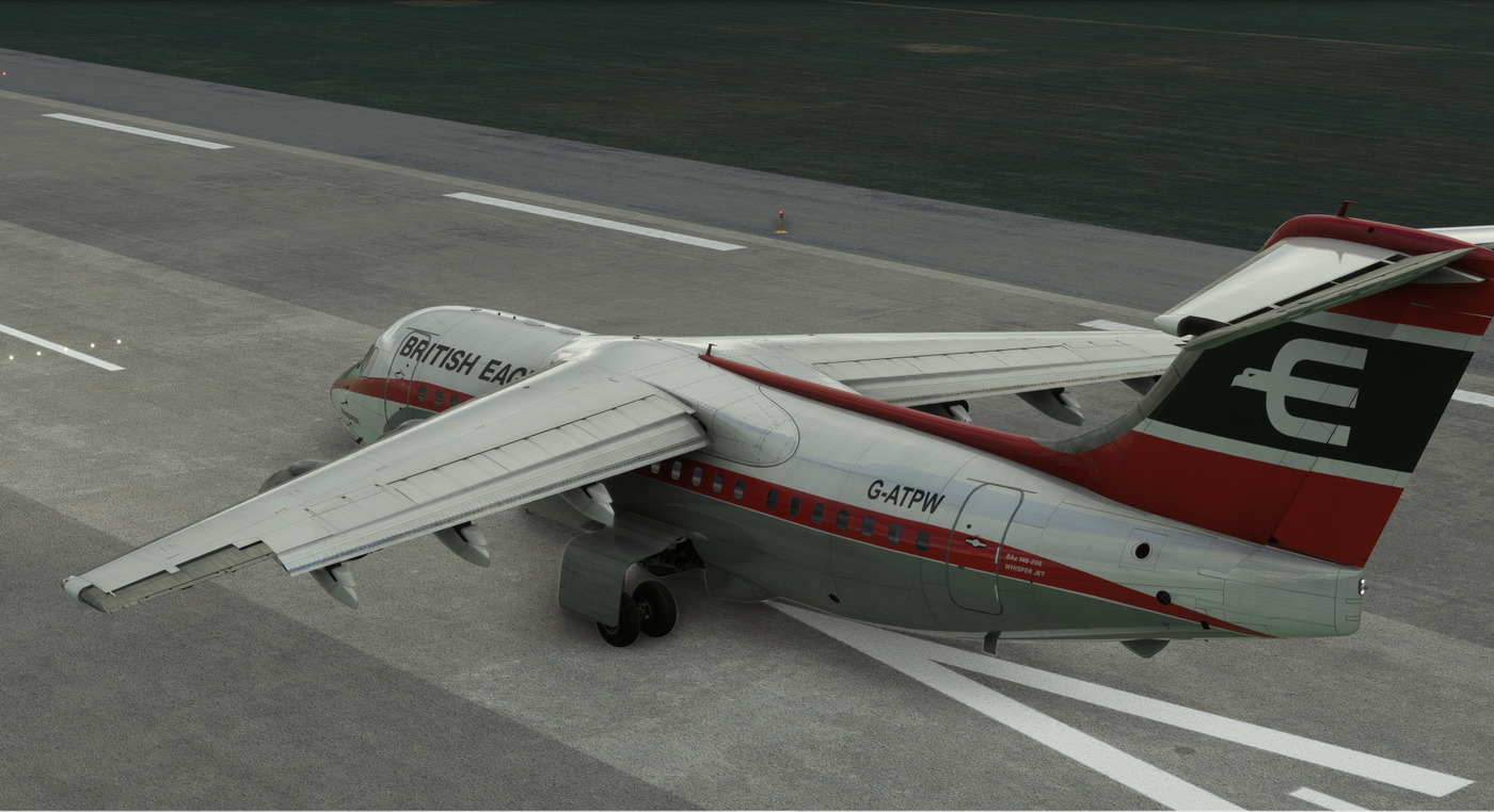 BAe 146-200 British Eagle G-ATPW for Microsoft Flight Simulator | MSFS