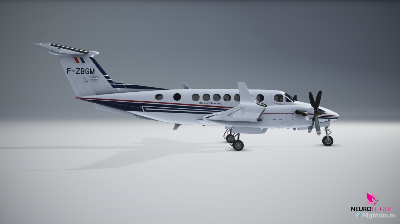 Black Square King Air 350 - French Customs Livery [4K] for Microsoft ...