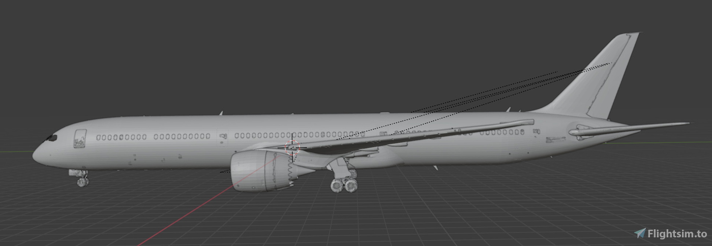 Boeing 787-10 3D model for Microsoft Flight Simulator | MSFS