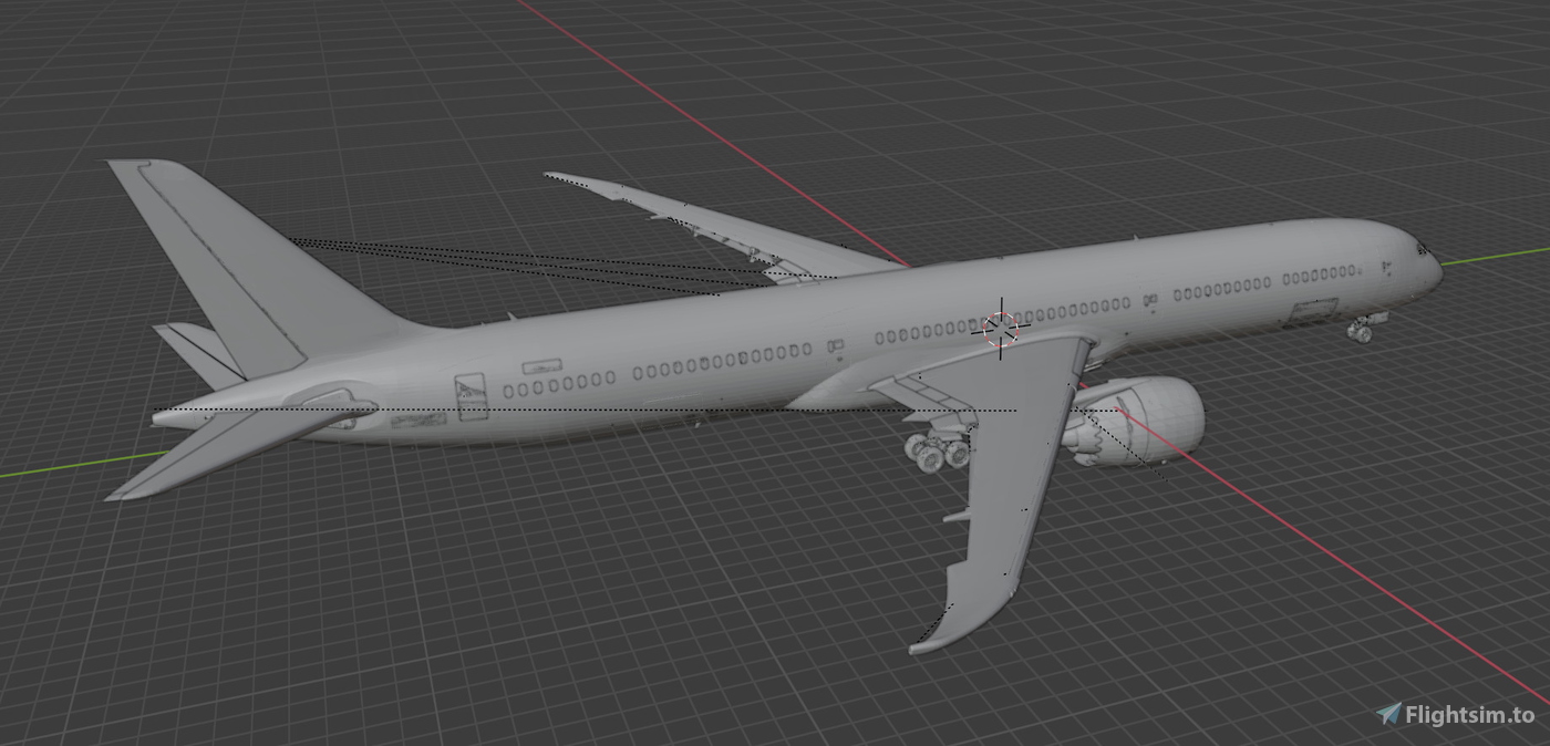 Boeing 787-10 3D model for Microsoft Flight Simulator | MSFS