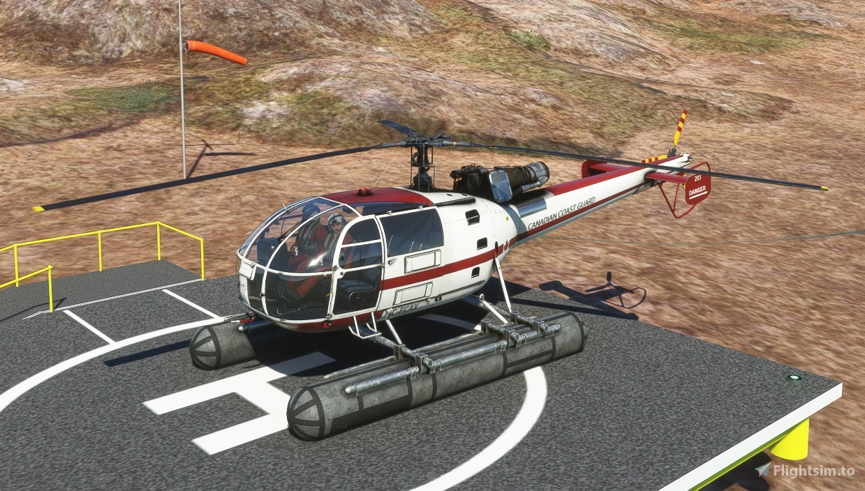 Canadian Coast Guard Taog Alouette III C-FCAX 70s (Early) Livery pour ...