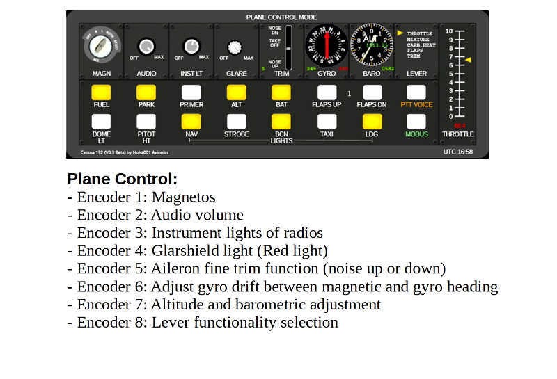 Cessna 152 Template and Gauge for Behringer XTouch Mini and Axis and ...