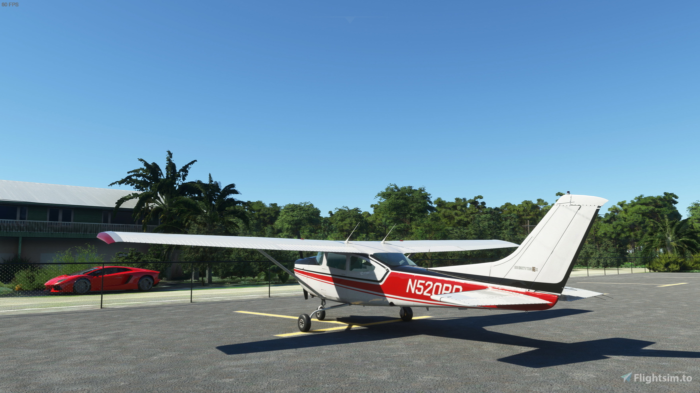 Cessna 182RG Skylane N520RD Black and Red for Microsoft Flight ...