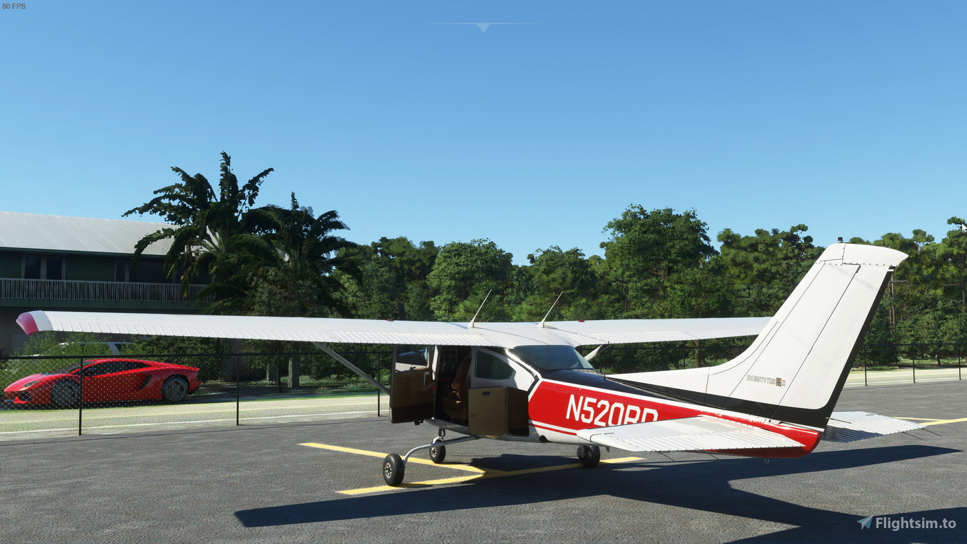 Cessna 182RG Skylane N520RD Black and Red for Microsoft Flight ...