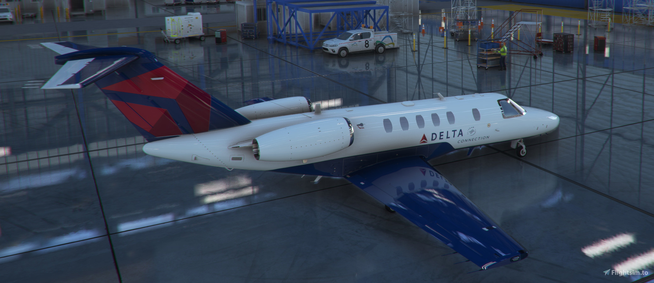 Cessna CJ4 Delta Connection livery 对于 Microsoft Flight Simulator | MSFS