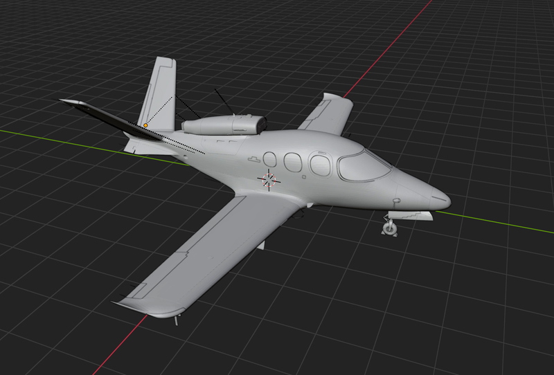 Cirrus SF50 Vision Jet G2 Blender 3D model for Microsoft Flight ...