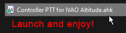 Controller PTT for IVAO Altitude for Microsoft Flight Simulator | MSFS