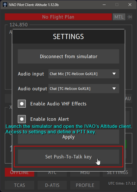 Controller PTT for IVAO Altitude for Microsoft Flight Simulator | MSFS