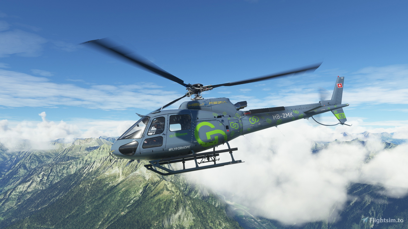 Cowan H125 HB-ZMK (Heli Rezia- GreenHope.ch) for Microsoft Flight ...