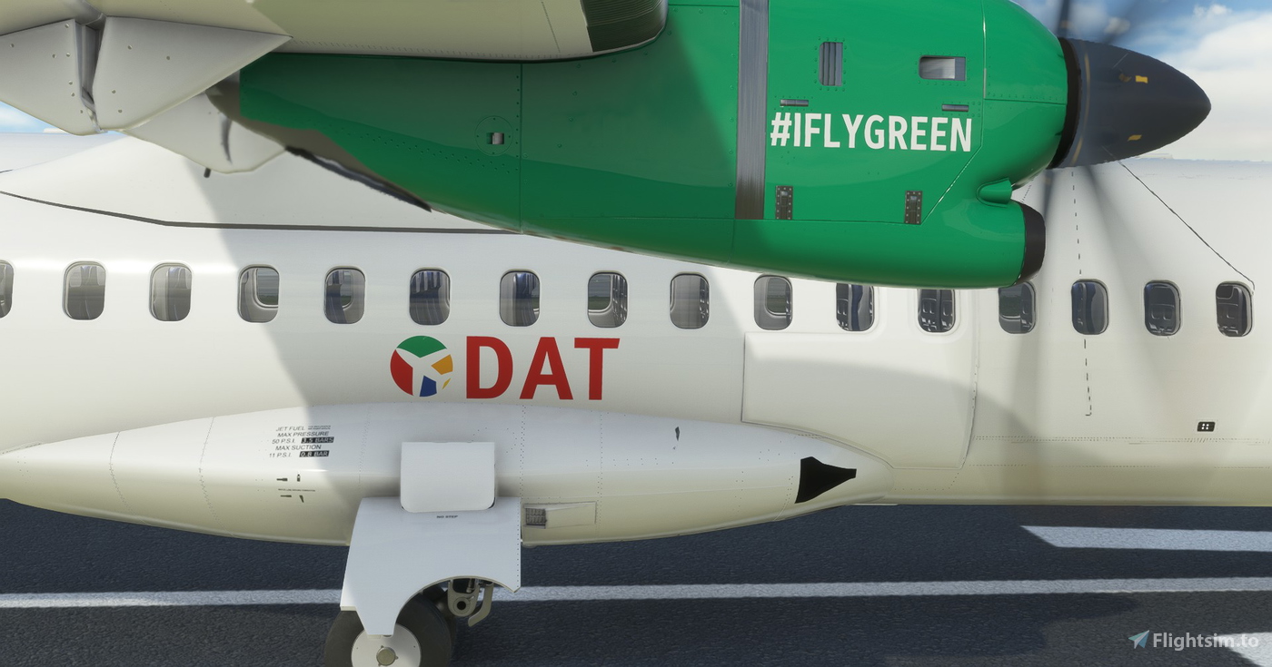 Danish Air Transport (DAT) "OY-RUN" "I fly Green" Hans Hartmann ATR 72 ...