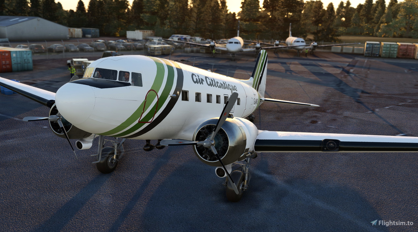 DC-3 Air Atlantique livery G-AMPO for Microsoft Flight Simulator | MSFS
