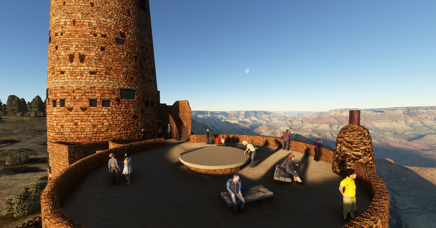 Desert View Watchtower Grand Canyon Arizona 对于 Microsoft Flight ...