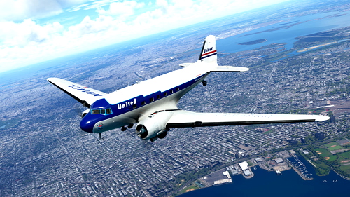 Douglas DC-3 United Airlines N814CL for Microsoft Flight Simulator | MSFS