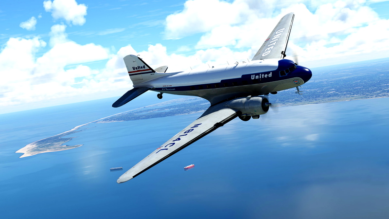 Douglas DC-3 United Airlines N814CL for Microsoft Flight Simulator | MSFS