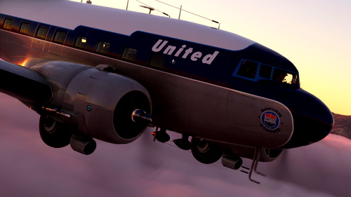 Douglas DC-3 United Airlines N814CL for Microsoft Flight Simulator | MSFS