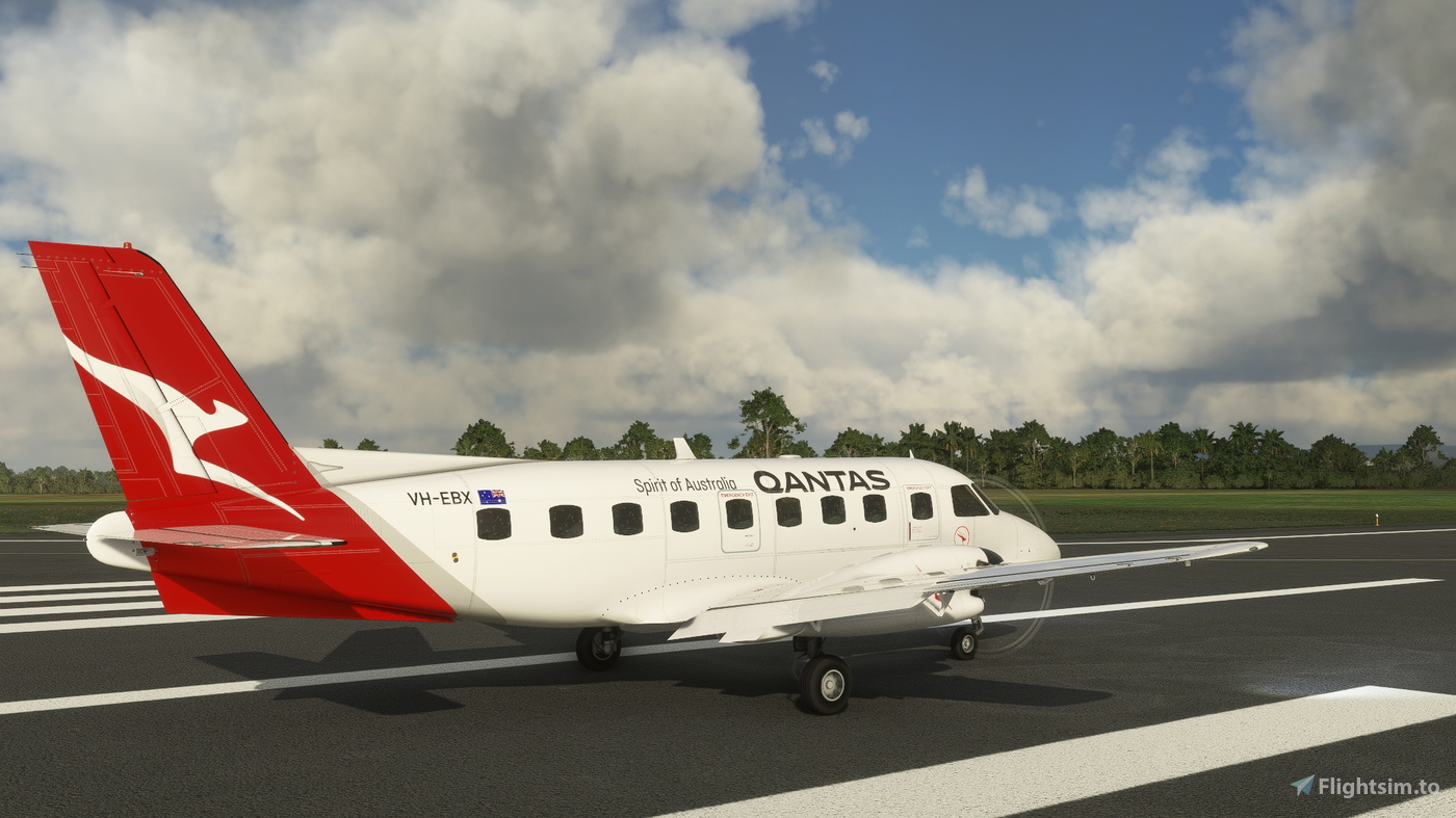 EMB110-P1 Bandeirante Qantas "VH-EBX" (Fictional) for Microsoft Flight ...