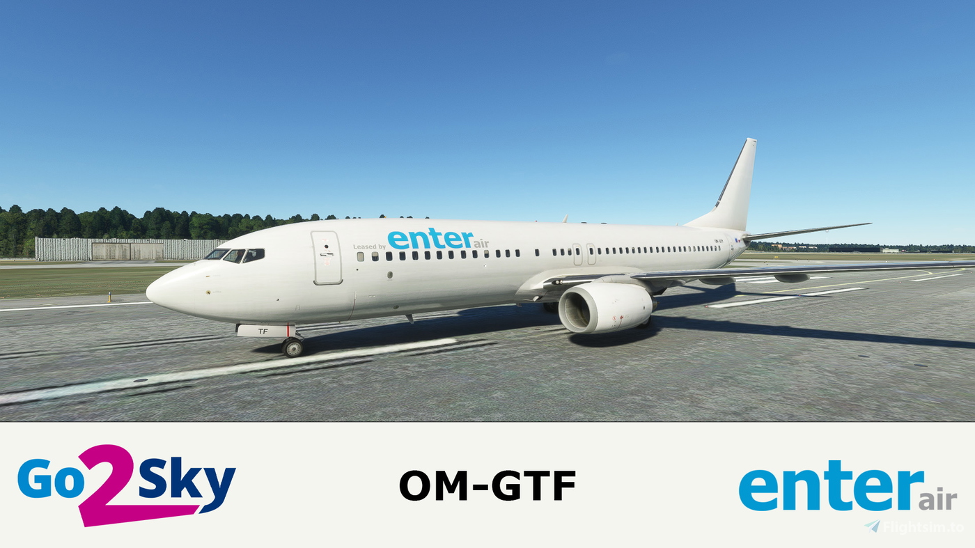 Enter Air Go2Sky OM-GTF PMDG 737-800 for Microsoft Flight Simulator | MSFS