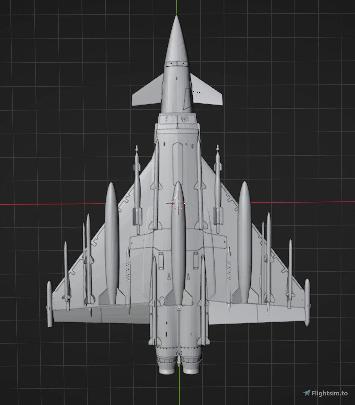 Eurofighter Typhoon Blender 3D model for Microsoft Flight Simulator | MSFS