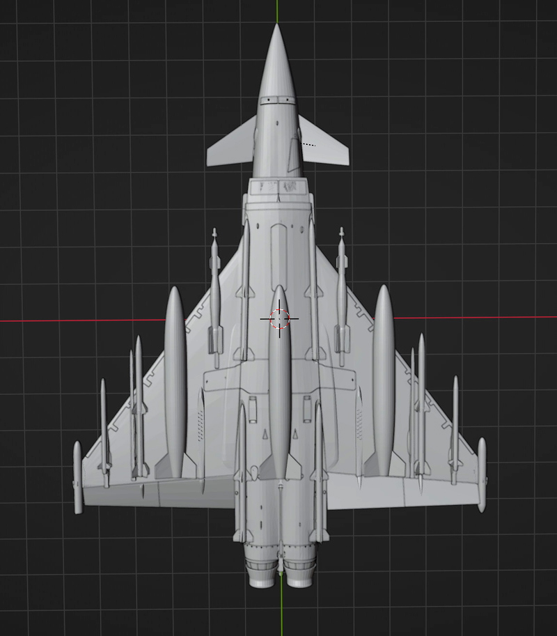 Eurofighter Typhoon Blender 3D model for Microsoft Flight Simulator | MSFS