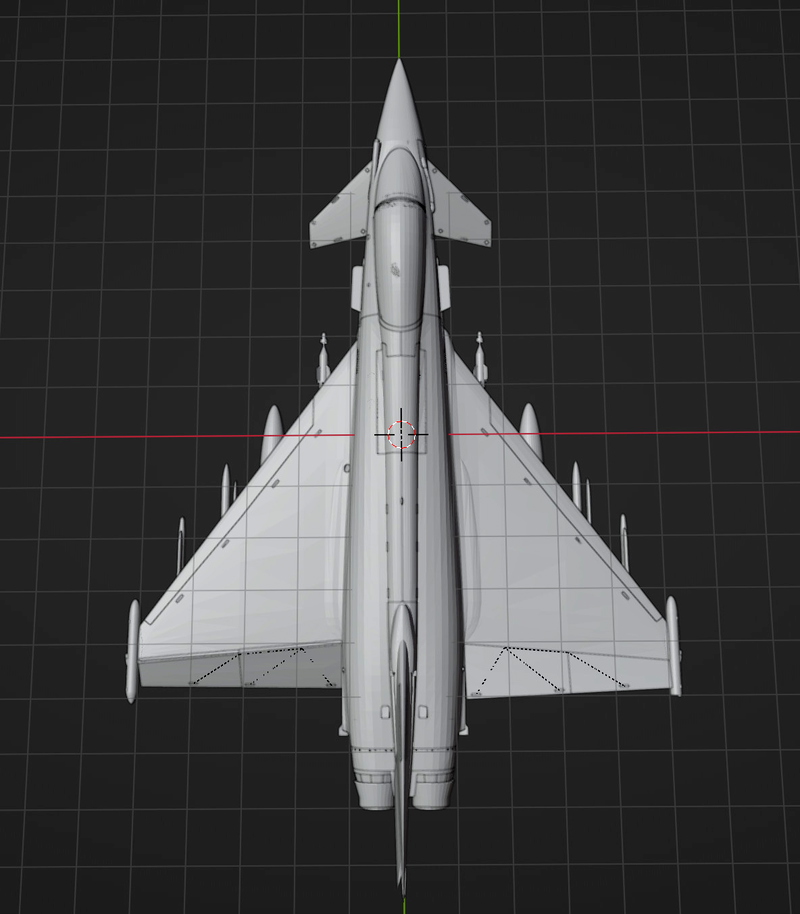 Eurofighter Typhoon Blender 3D model for Microsoft Flight Simulator | MSFS