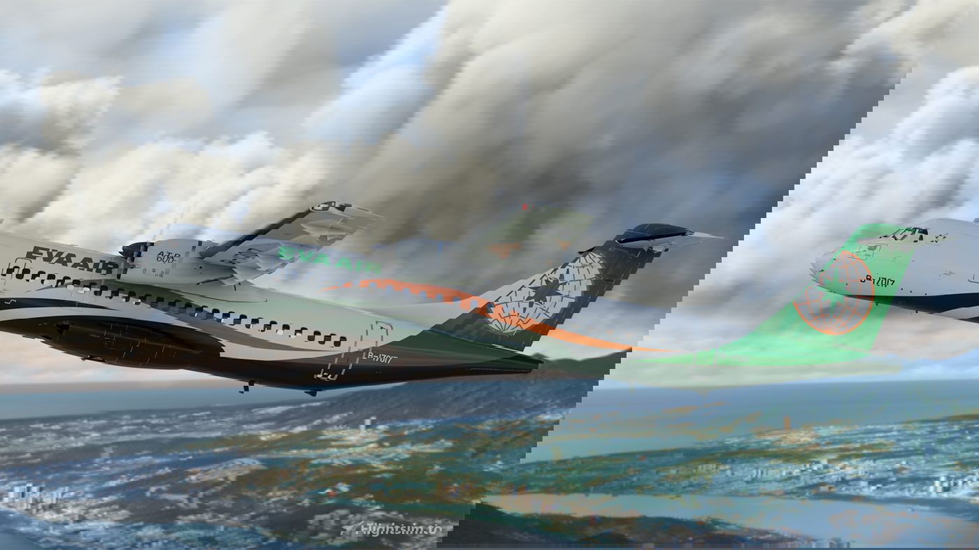 Eva Air Asobo ATR 72-600 B-17017 8K for Microsoft Flight Simulator | MSFS