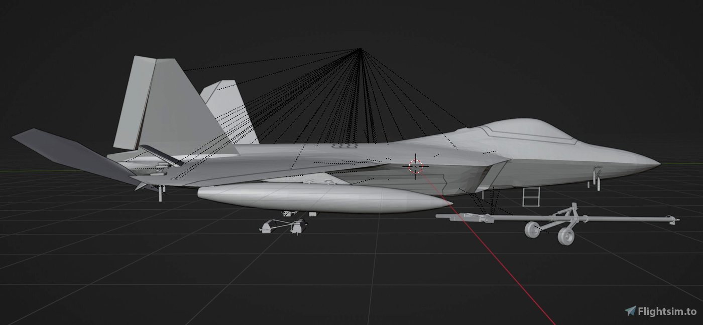 F22A Raptor Top Mach Studios Blender 3D model for Microsoft Flight ...