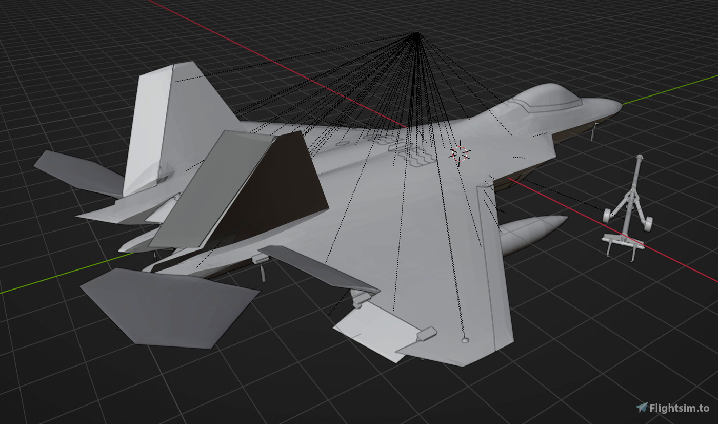 F22A Raptor Top Mach Studios Blender 3D model for Microsoft Flight ...