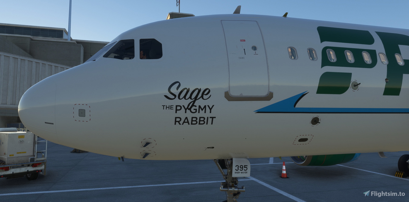 FBW A32NX Frontier | N395FR | Sage the Pygmy Rabbit | 8K for Microsoft ...