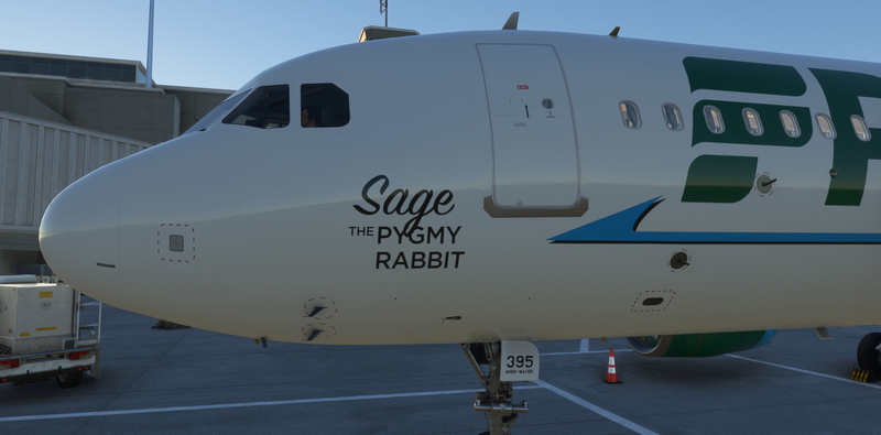 FBW A32NX Frontier | N395FR | Sage the Pygmy Rabbit | 8K for Microsoft ...