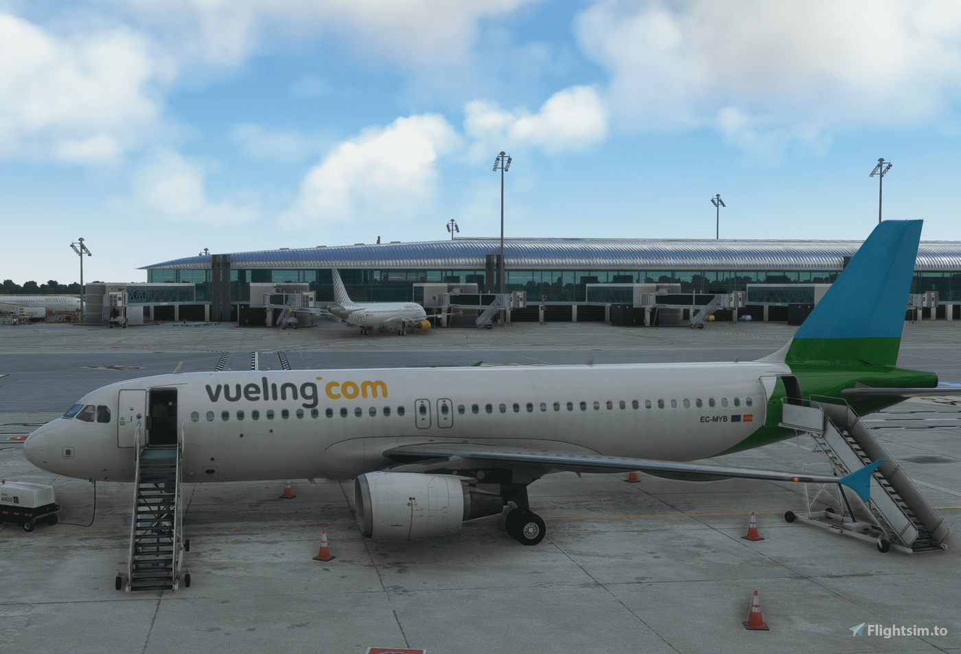 Fenix A320 | Vueling Level EC-MYB | 4k + Cabin for Microsoft Flight Simulator | MSFS