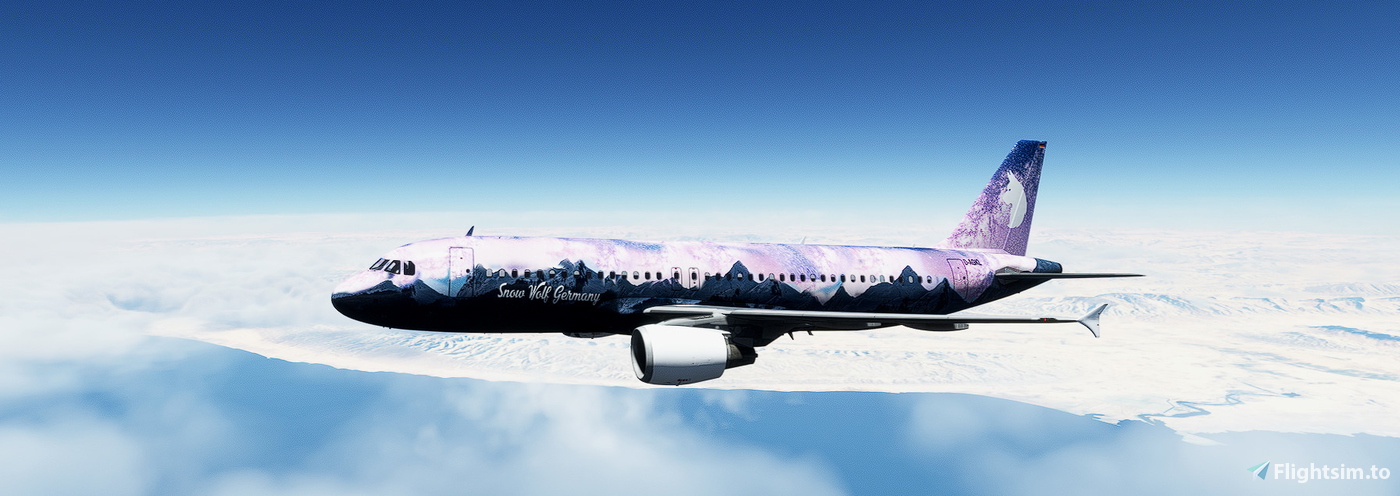 Fenix A320-200 Snow Wolf Germany Special painting Mountains for ...