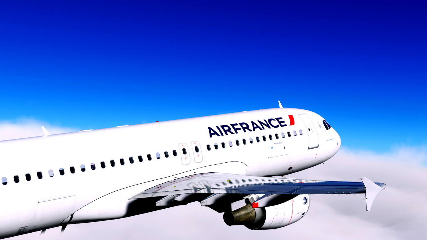 Fenix a320 Air france livery [8k] for Microsoft Flight Simulator | MSFS