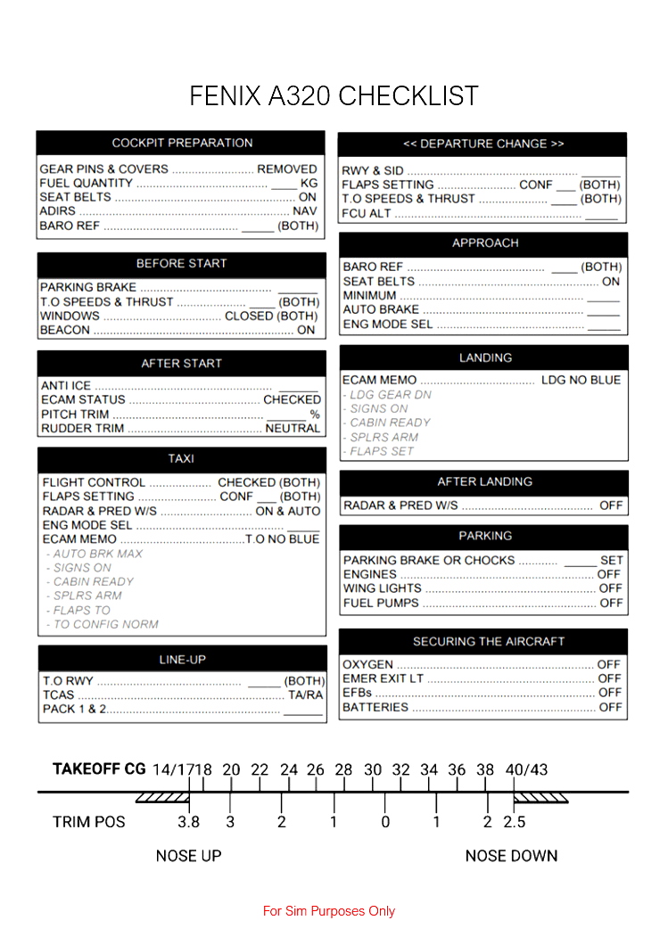 Checklists for Microsoft Flight Simulator | MSFS | Flightsim.to