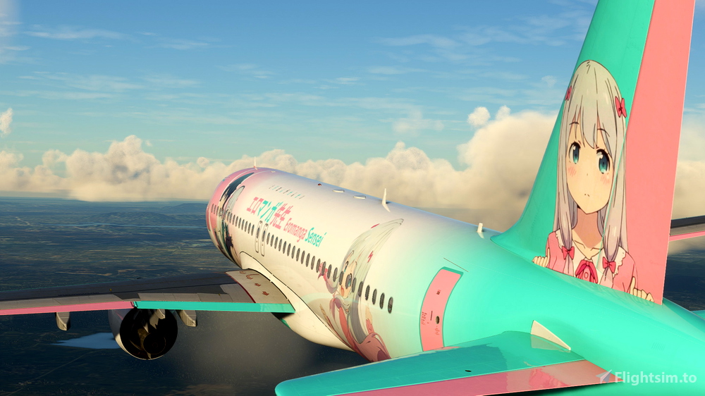 Sagiri EromangaSensei 和泉纱雾 埃罗芒阿老师 FenixA320Livery for Microsoft Flight ...