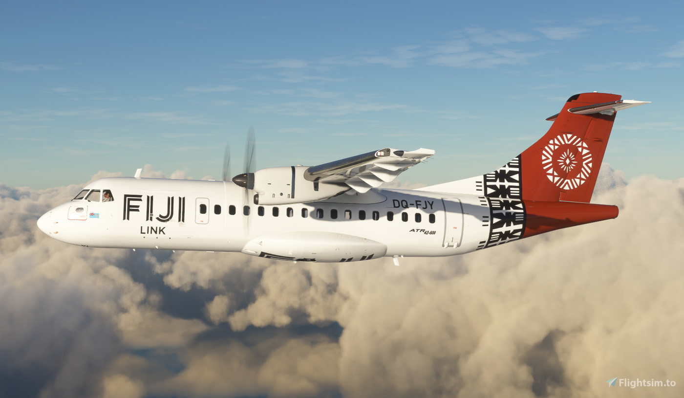 Fiji Link (Fiji Airways) DQ-FJY | (Custom Cockpit) Expert Series (Asobo) ATR 42-600 [4K] for ...